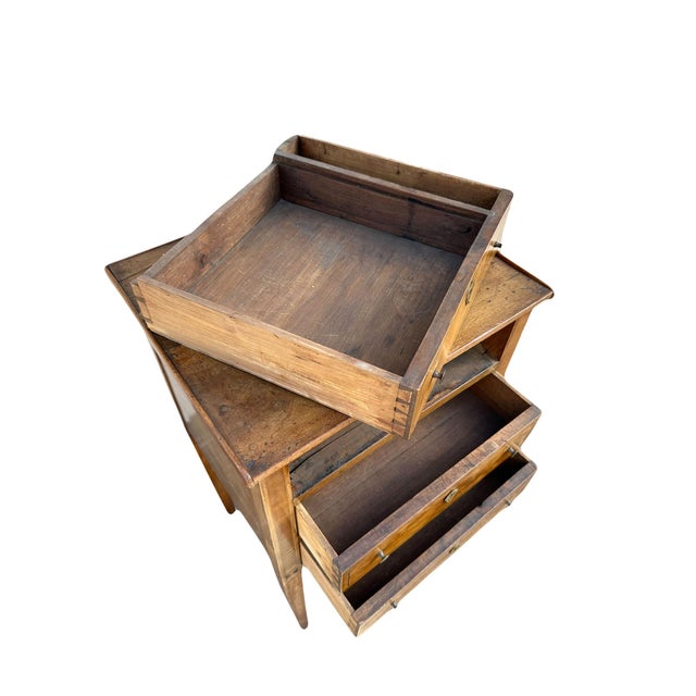 French Three Drawer Side Table | Chairish