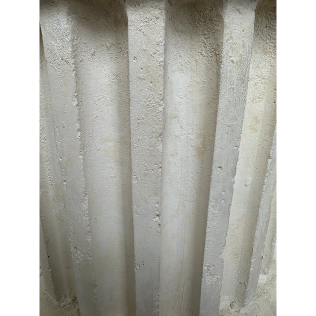 Vintage 1980’s Fluted Plaster Side Table | Chairish