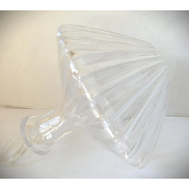 1980's Vintage Heavy Cut Crystal Tilted Diagonal Wine Decanter, Side ...