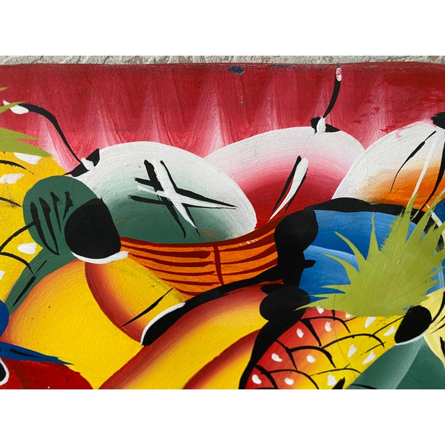 1990s Colourful African Fruit Market' Acrylic on a Stretched Canvas ...