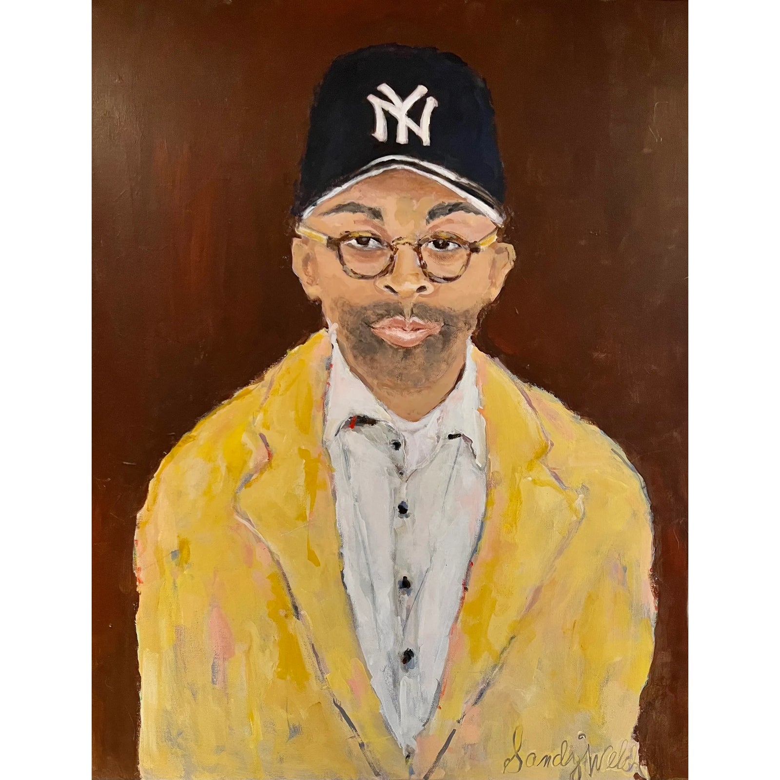 "Spike" Contemporary Original Expressionist Portrait Painting by Sandy ...