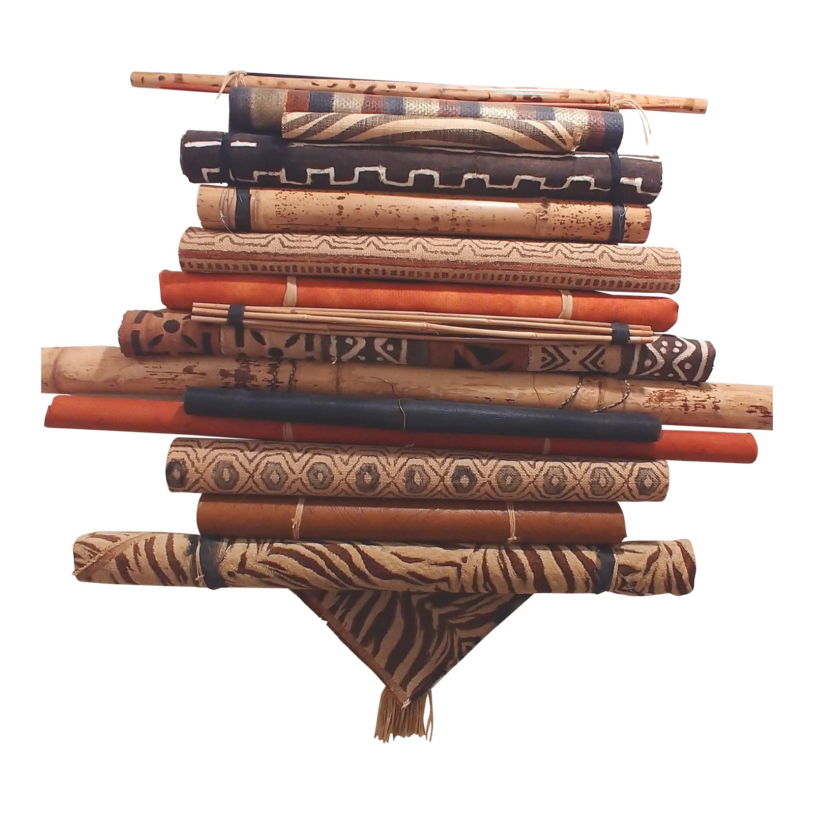 Contemporary Tribal Assemblage Art Hanging | Chairish