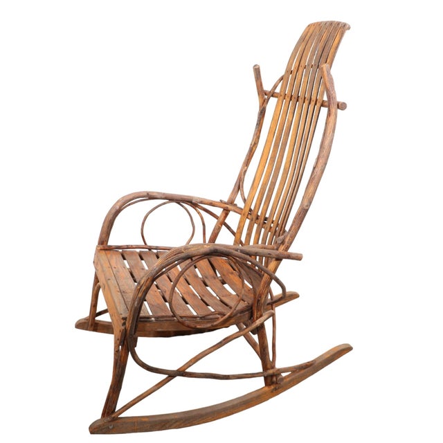 Vintage Adirondack Bentwood Twig Rocking Chair Possibly Amish Made ...