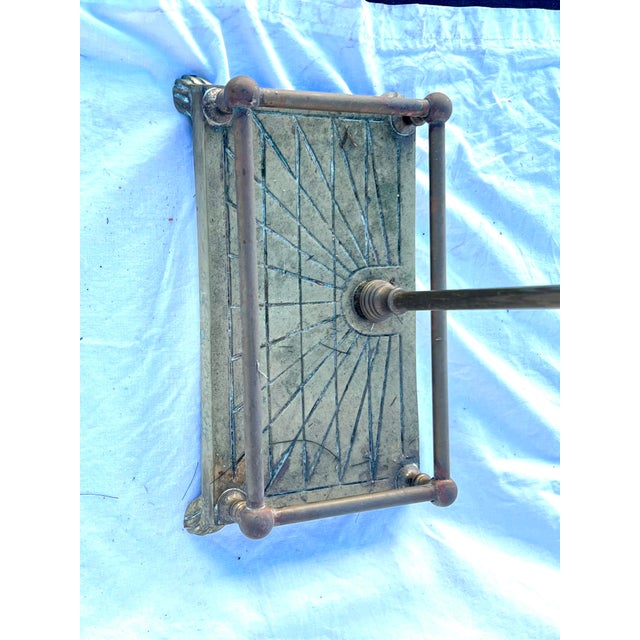 Vintage Bronze Fireplace Tool Set With Stand- 5 Pieces | Chairish