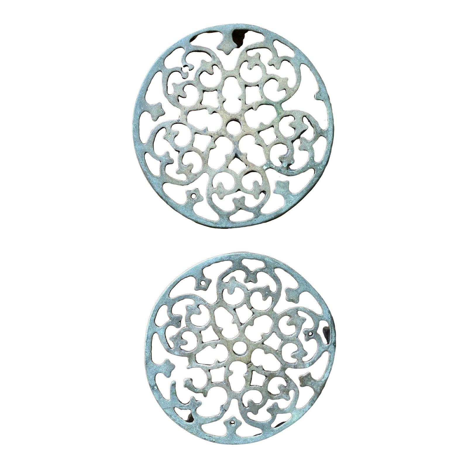 Antique Brass Trivets - a Pair | Chairish