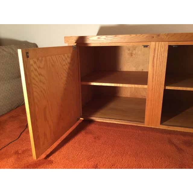 Custom Made Solid Oak Storage Unit | Chairish