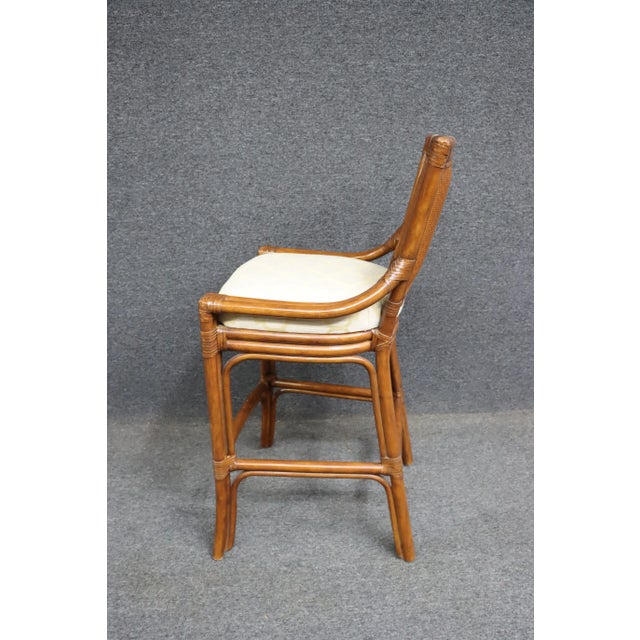 Palecek Set/4 Woven & Bamboo Barstools | Chairish