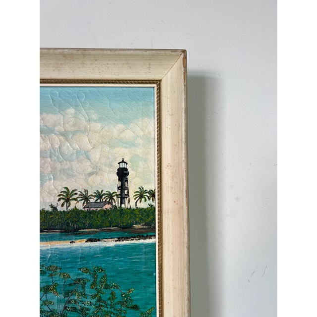 1960's A. Ullsperger Impressionist Tropical Beach Scene Oil on Canvas ...