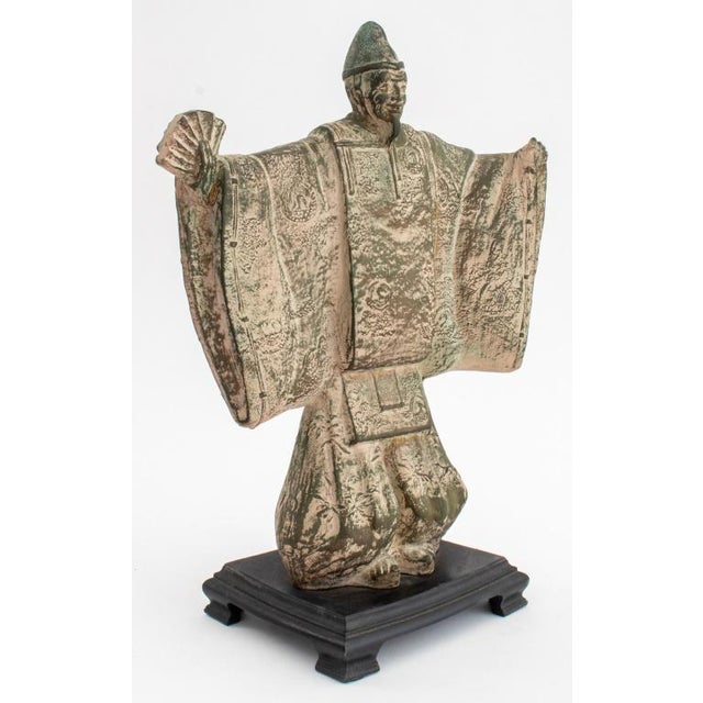 Japanese Ceramic Sculpture of a Noh Actor | Chairish