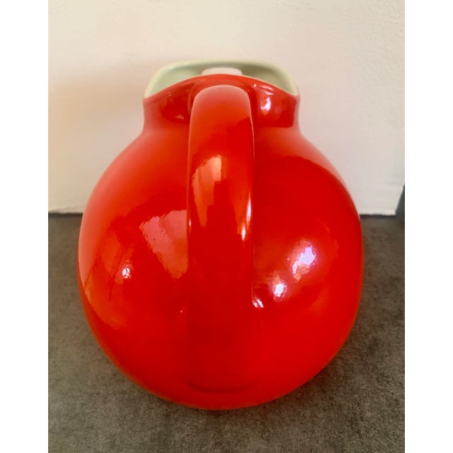 Hall Vintage Red Ball Pitcher 633 | Chairish