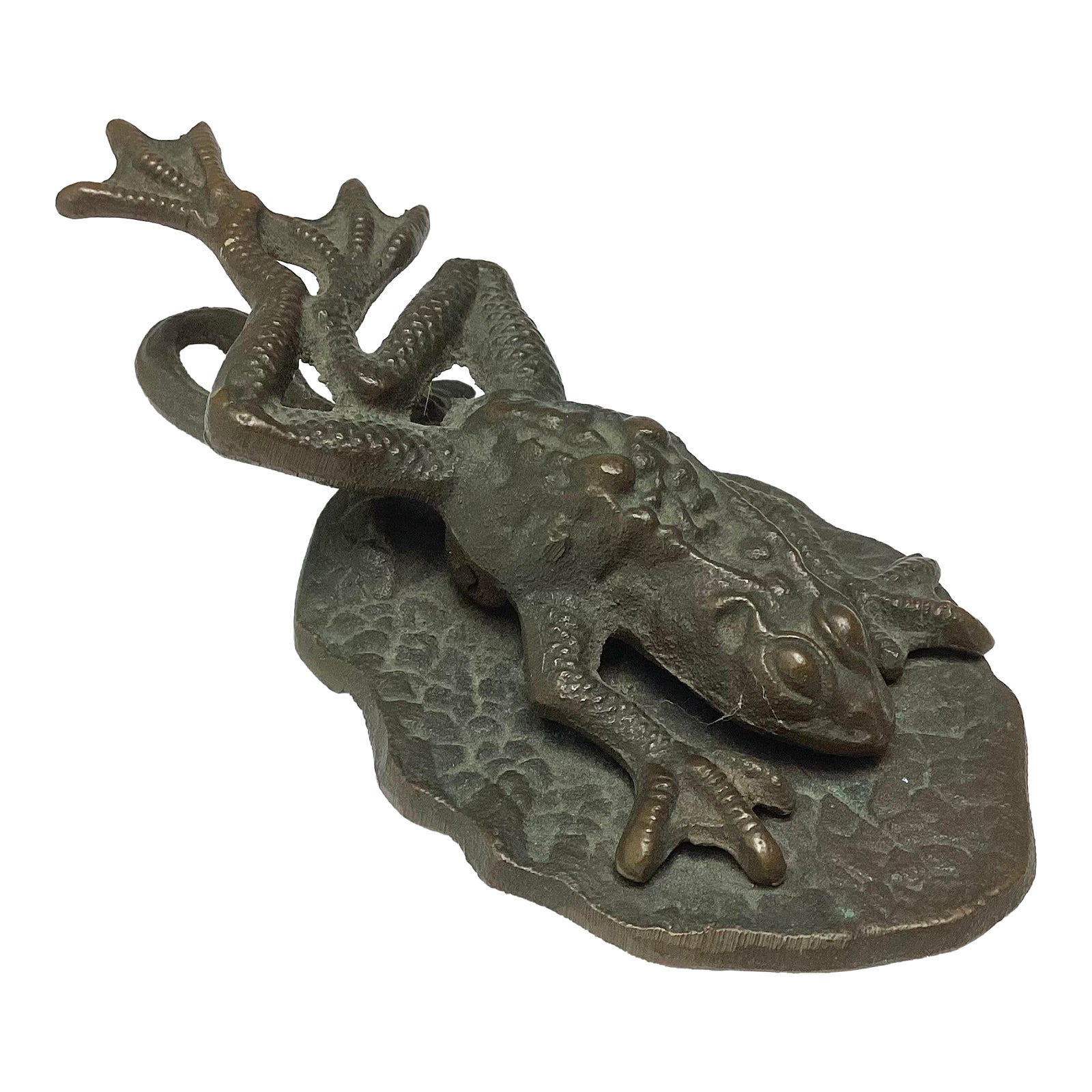 Antique Victorian Brass Frog Paper Clip | Chairish