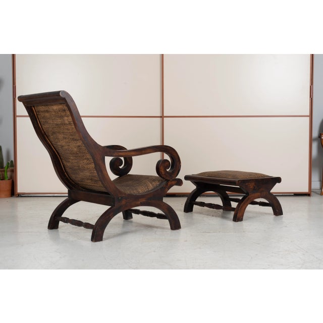 Campeche Chair and Ottoman | Chairish