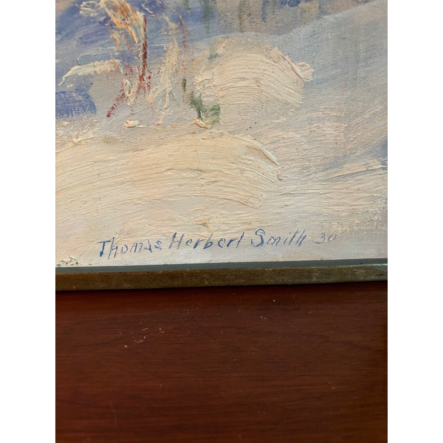 1930s Winter Landscape Painting by Robert Herbert Smith, Framed | Chairish