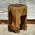 Vintage Boho Hand Carved Drape Low Stool | Chairish