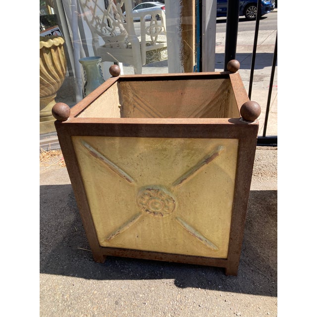 Madeline Anduze Orangerie Planter Box Yellow Glazed Terracotta-2 | Chairish