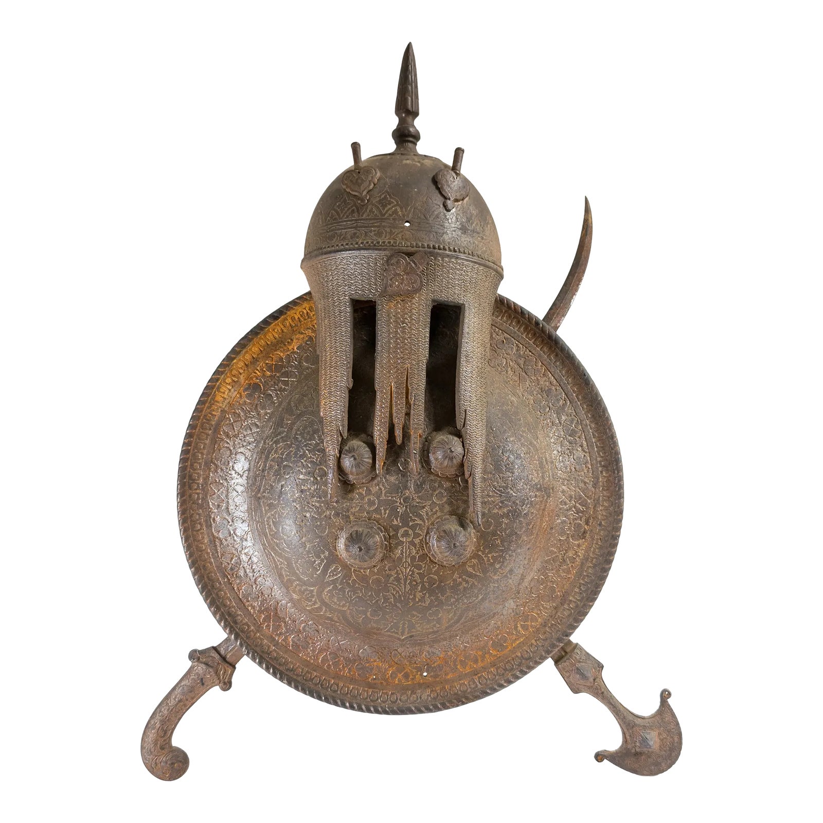 Early 20th Century Decorative Cast Iron Middle Eastern Themed Armor ...