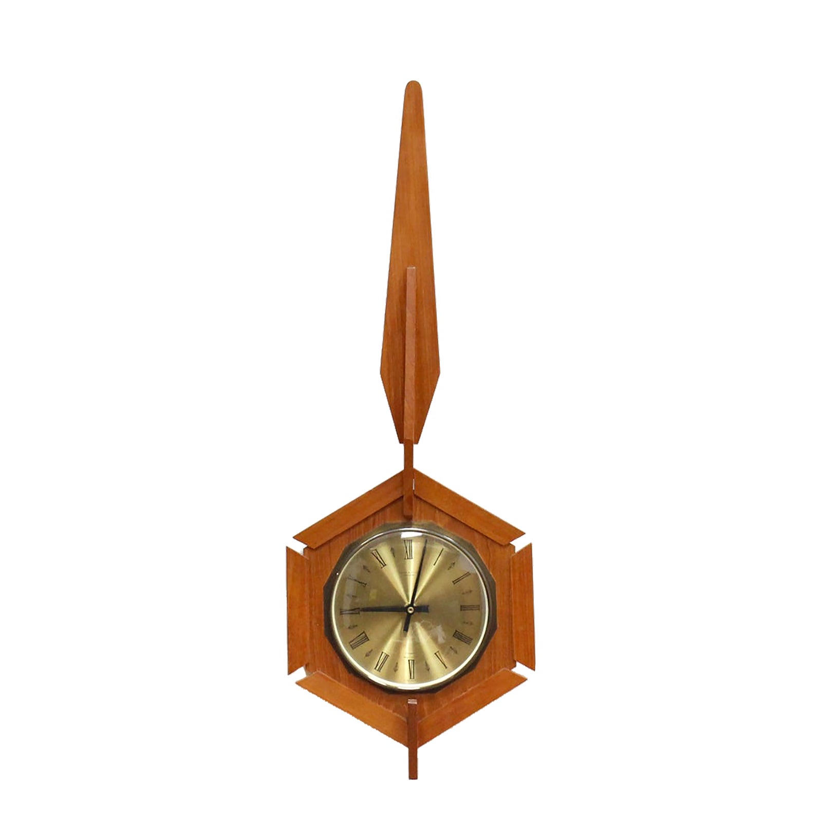 1960s Mid Century Teak Wall Clock by Anstey & Wilson | Chairish