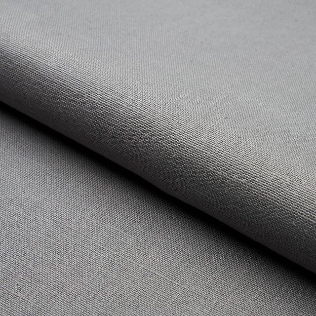 Sample - Schumacher Piet Performance Linen Fabric in Grey | Chairish