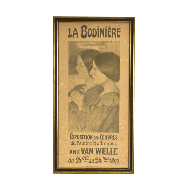 1899 Antoon Van Welie Exhibition Poster La Bodiniere Printed by ...