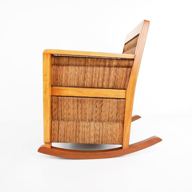 1960s Mexican Mid-Century Modern Woven Rocking Chairs - A Pair | Chairish