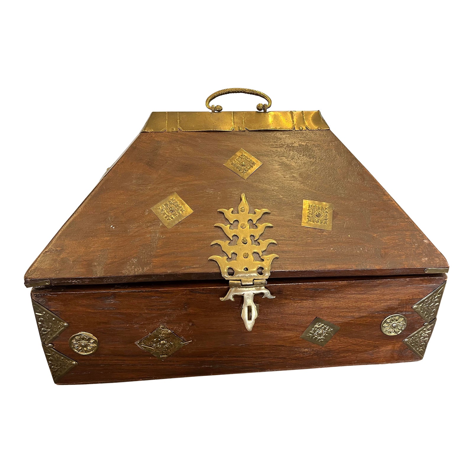 1970s Nettu Petti Traditional Jewelry Box From India | Chairish