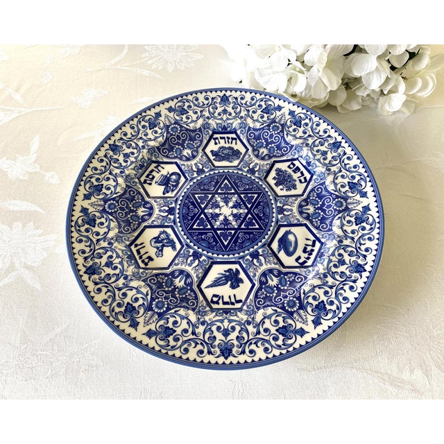 Late 21st Century Spode Blue Room Collection, Judaica Collection, Seder ...