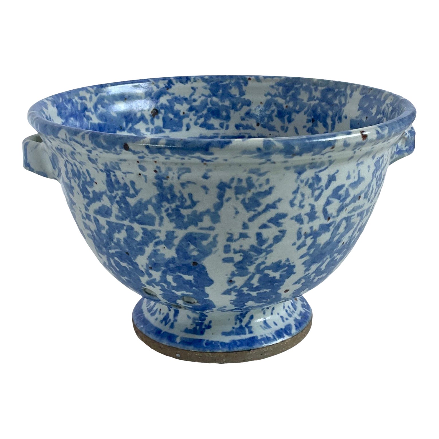 20th Century American Spongeware Colander - | Chairish