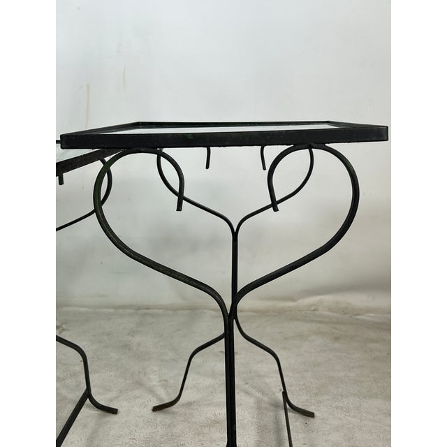 Vintage Cast Iron Salterini Style Nesting Outdoor Tables - Set of 3 ...