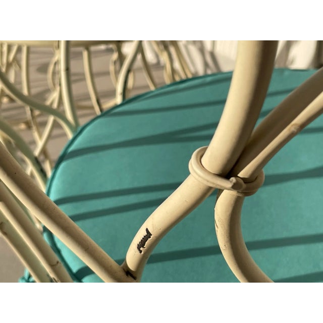 Vintage Metal Loop Patio Chairs - Set of Four | Chairish