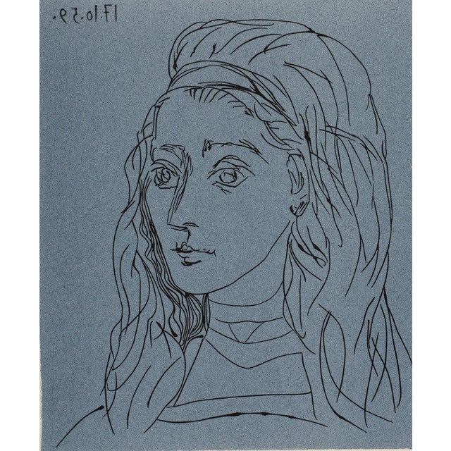 Pablo Picasso, Portrait of Jacqueline, Etching | Chairish