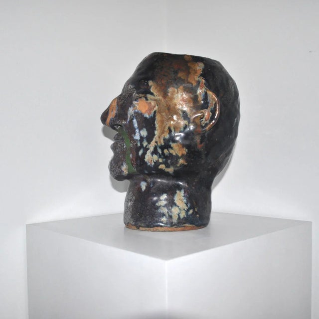 Mid-Century Studio Ceramic Head Pottery | Chairish