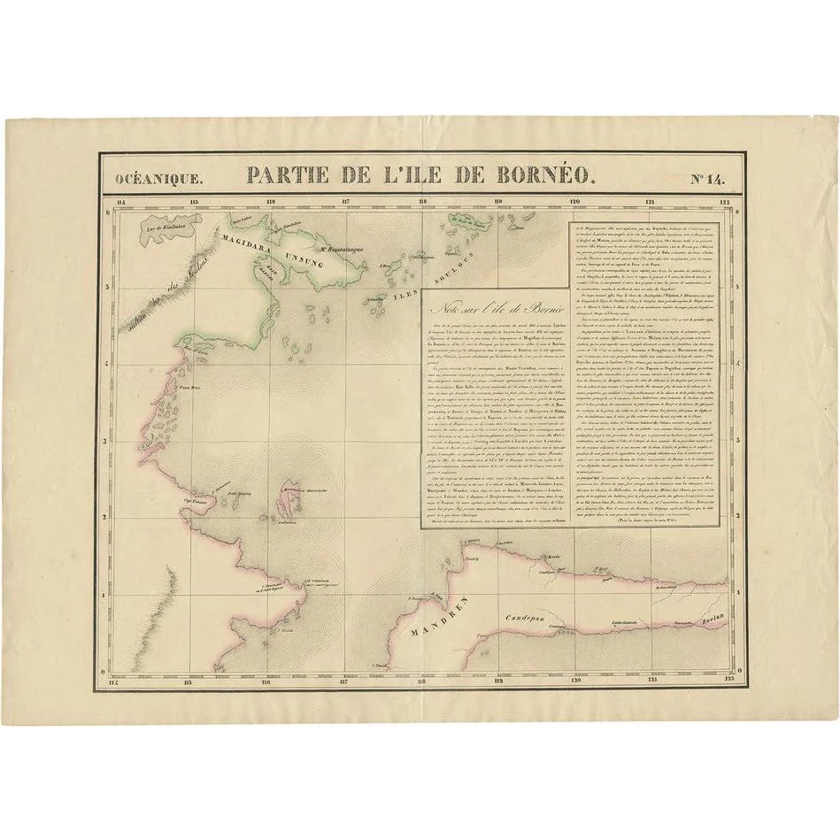 Antique Map of Part of Borneo Kalimantan Indonesia by Vandermaelen ...