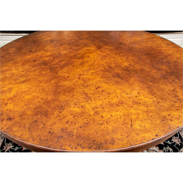 Late 20th Century Lillian August Round Burl Walnut Pedestal Dining ...