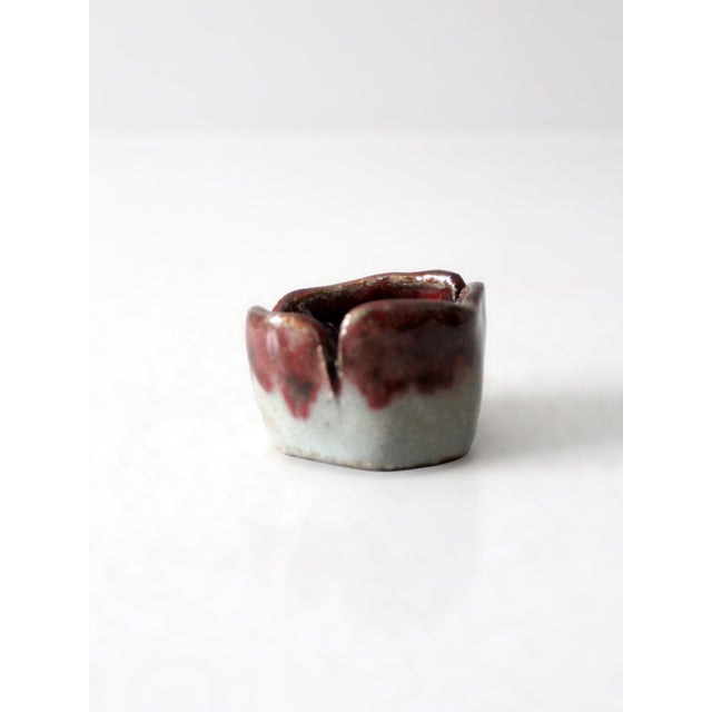 Vintage Studio Pottery Mini Bowl | Chairish