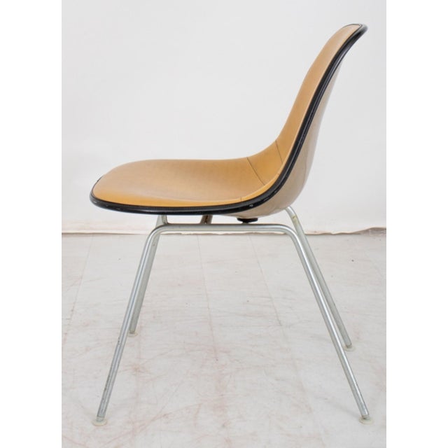 Eames for Herman Miller Tan Padded Shell Chair | Chairish