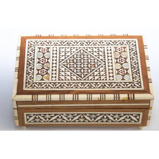 Vintage Spanish Inlaid Marquetry Decorative Music Box Inlaid With White ...