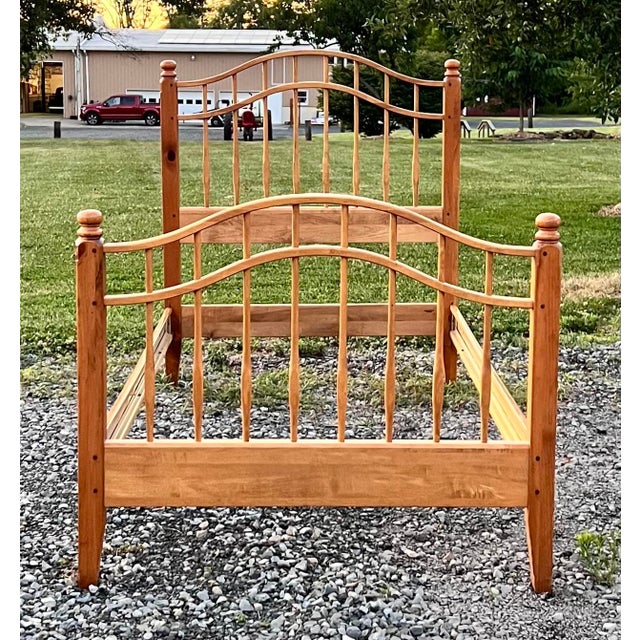 Ethan Allen Country Crossings Maple Bed - Twin Size | Chairish