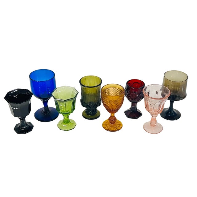 Mid 20th Century Mismatched Midcentury Aperitif Glassware, Set of 8 ...