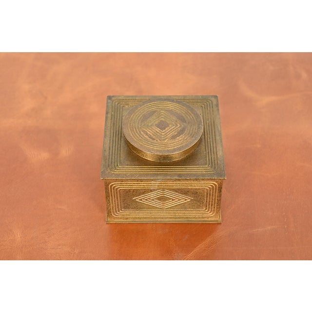 Tiffany Studios New York Graduate Bronze Doré Inkwell | Chairish