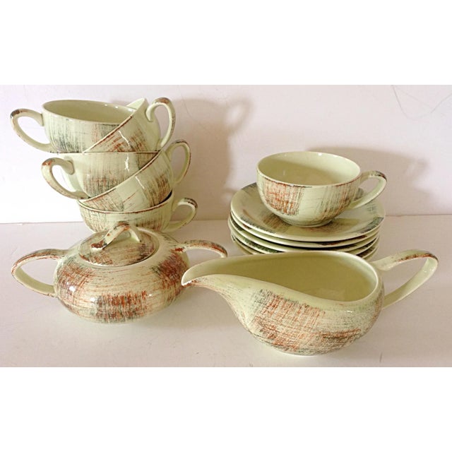 Vernonware 'Raffia' California Mid-Century Coffee or Tea Service- 14 ...