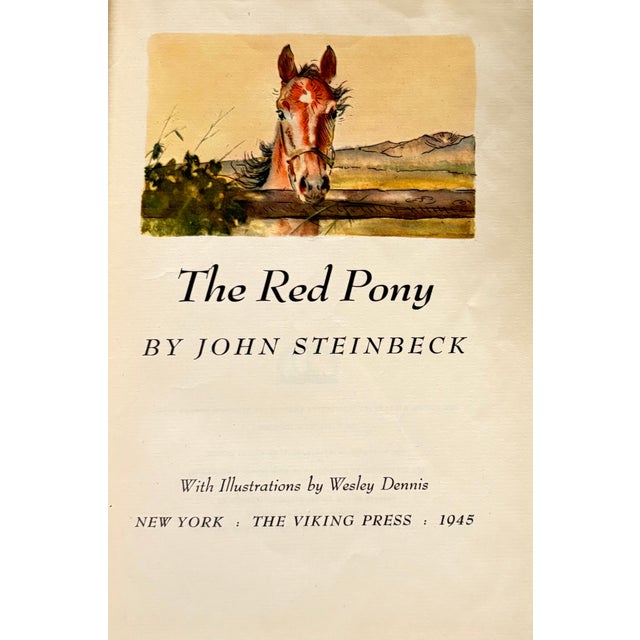 1940s The Red Pony by John Steinbeck Illustrated First Edition ...