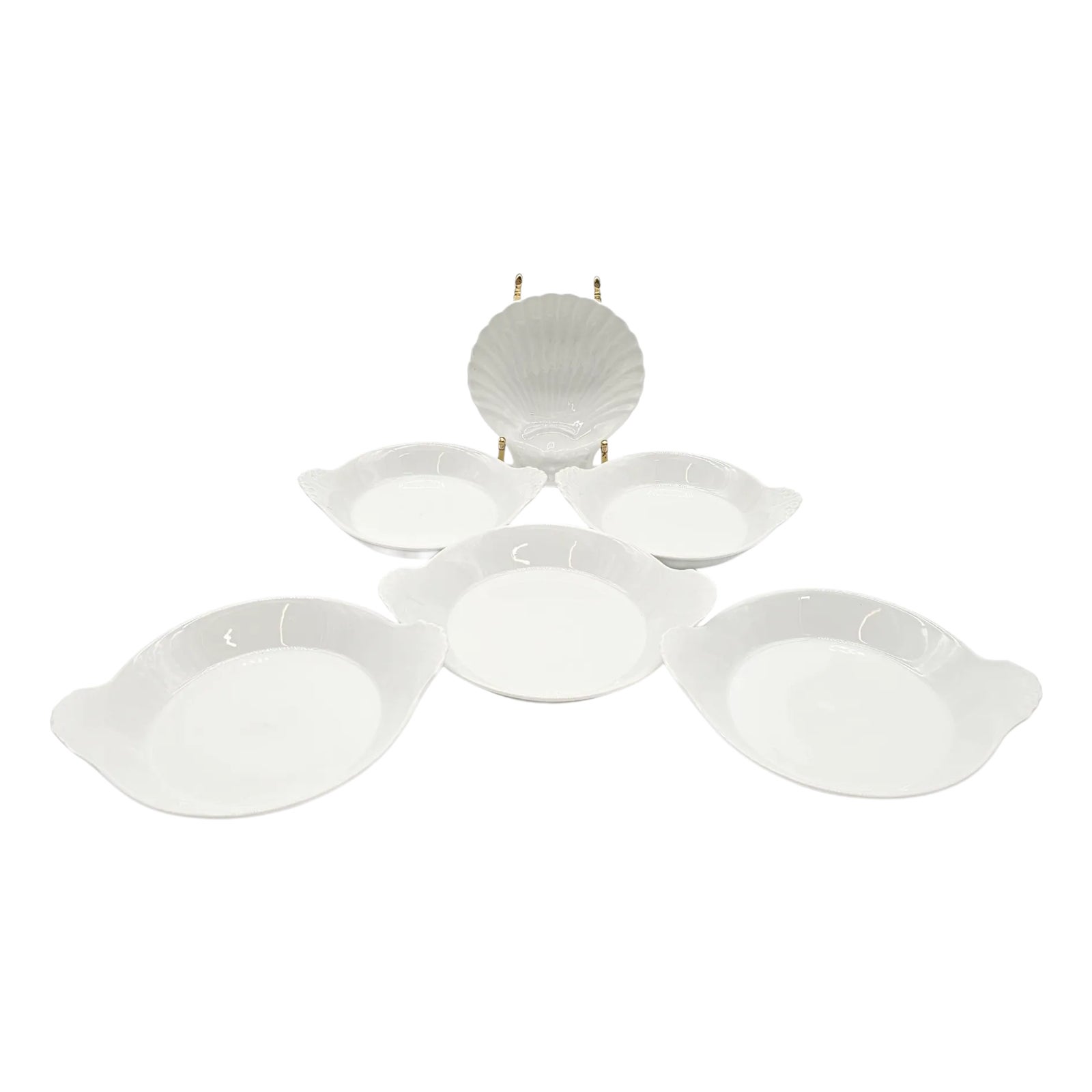 Set of 6 White Apilco Porcelain Au Gratin Dishes – French Bakeware in ...