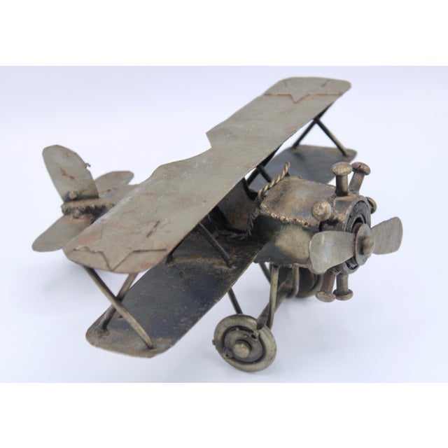 Vintage Brass Airplane Model | Chairish