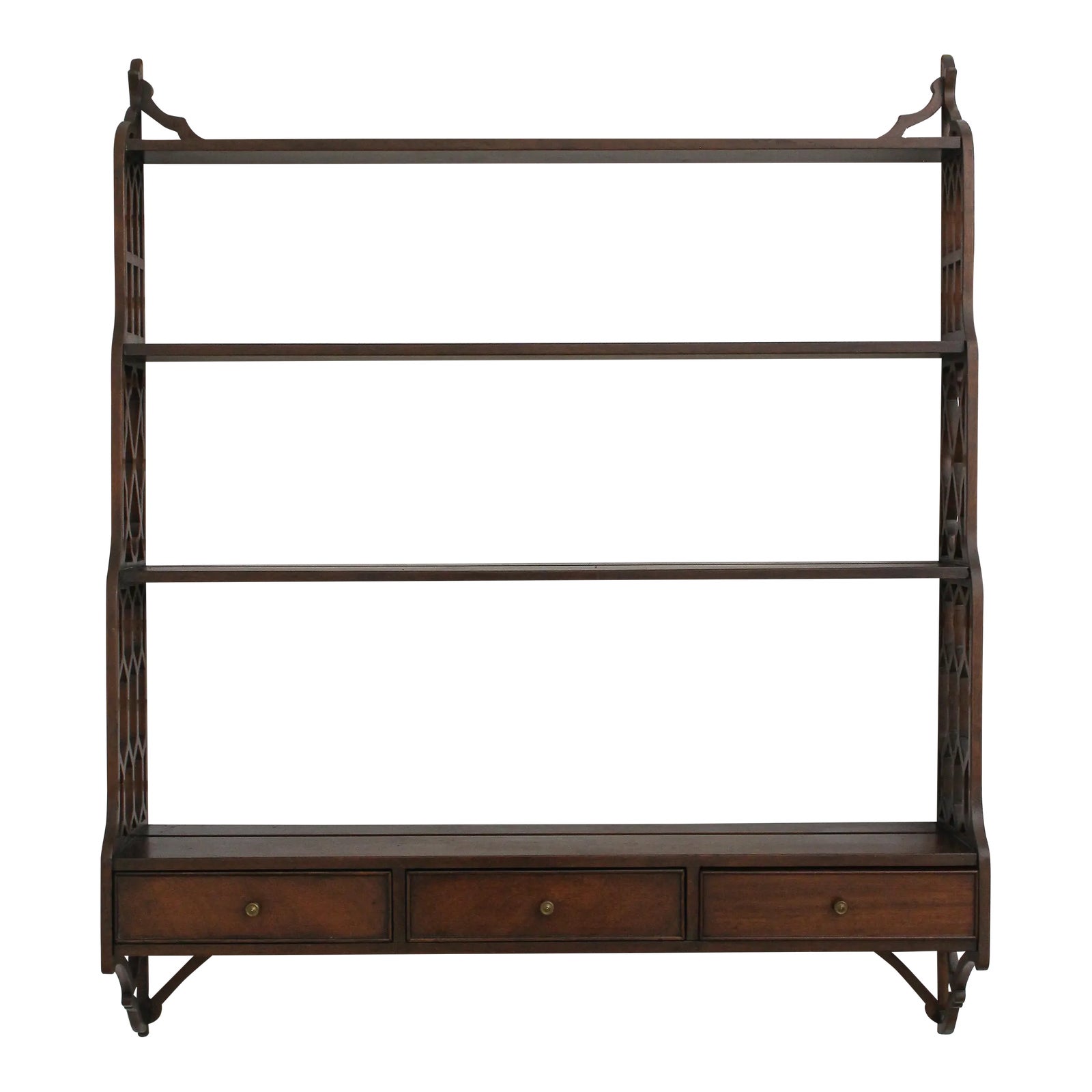 Nahon Vintage Mahogany Custom Made What Not Shelf | Chairish