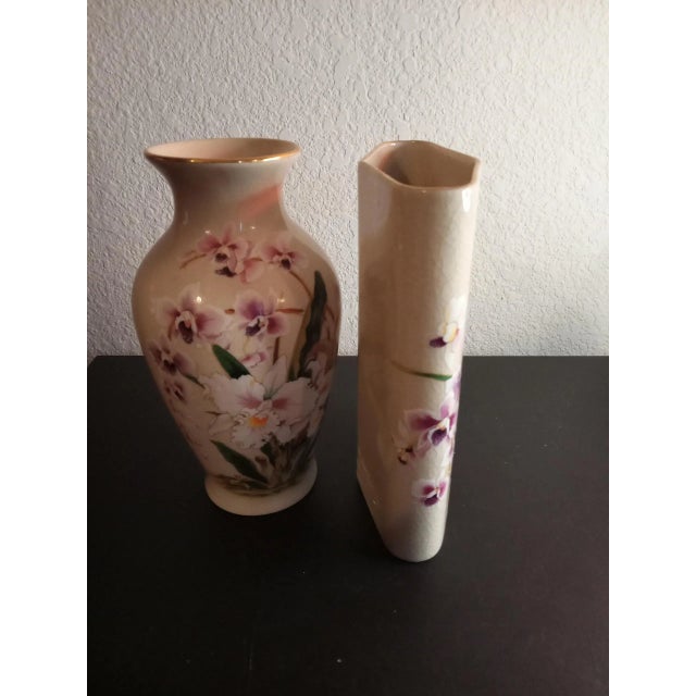 Vintage Hand-Painted Japanese Toyo Porcelain Decorative Vases- Set of 2 ...