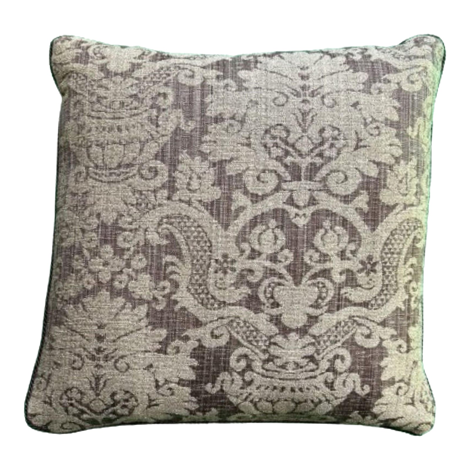 Beacon Hill Antique Java Damask Pillow | Chairish