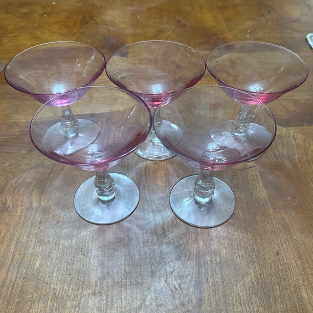 Tiffin Wisteria Set of 7 Wine Goblets, 5 Champagne Coupes, and 7 ...
