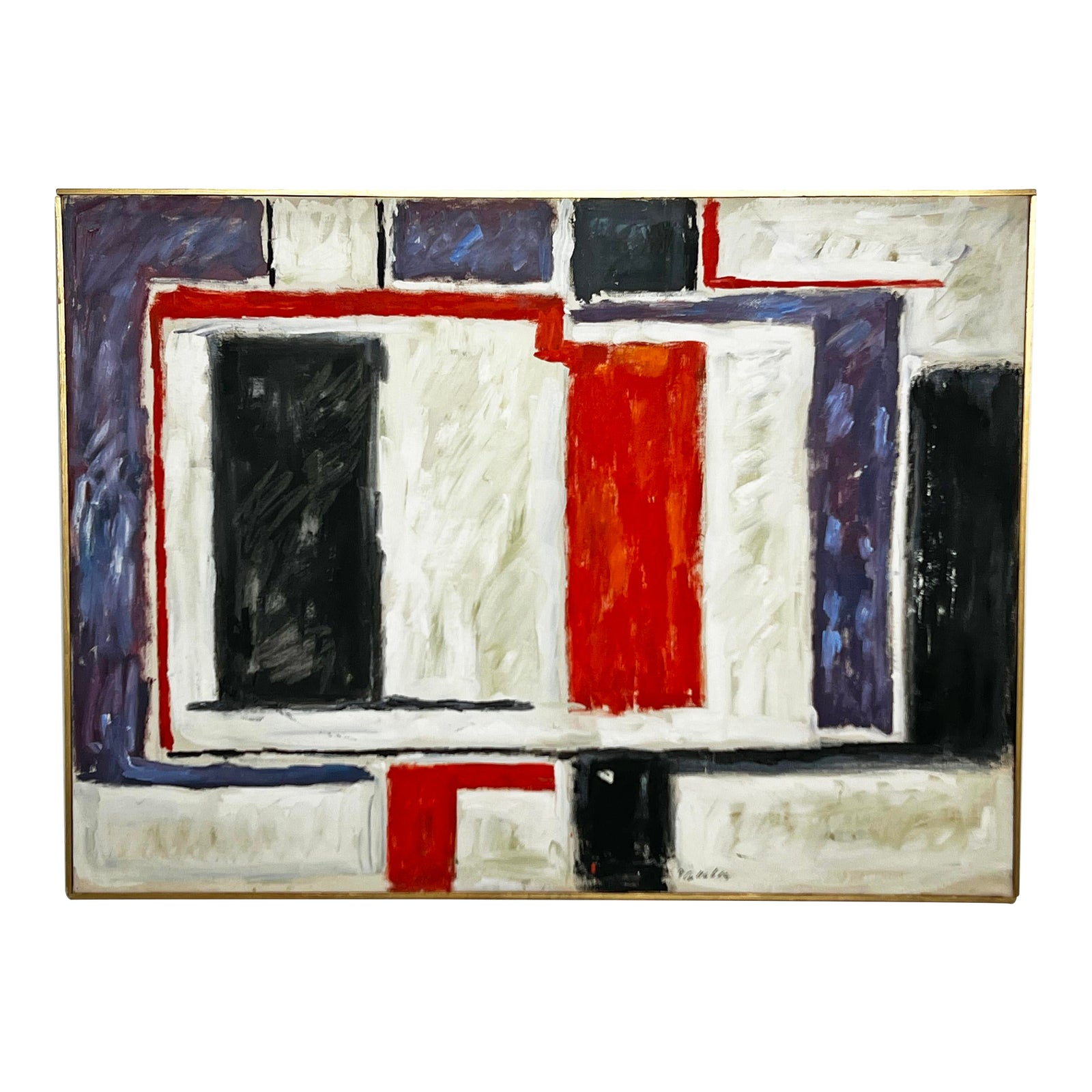 Modernist Abstract Painting by Ny Expressionist Phillip Callahan, Circa ...
