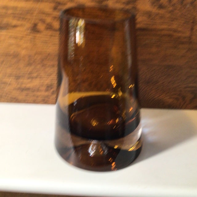 Vintage Svensk Form Swedish Bo Borgstrom Design Amber Glass Bubble ...