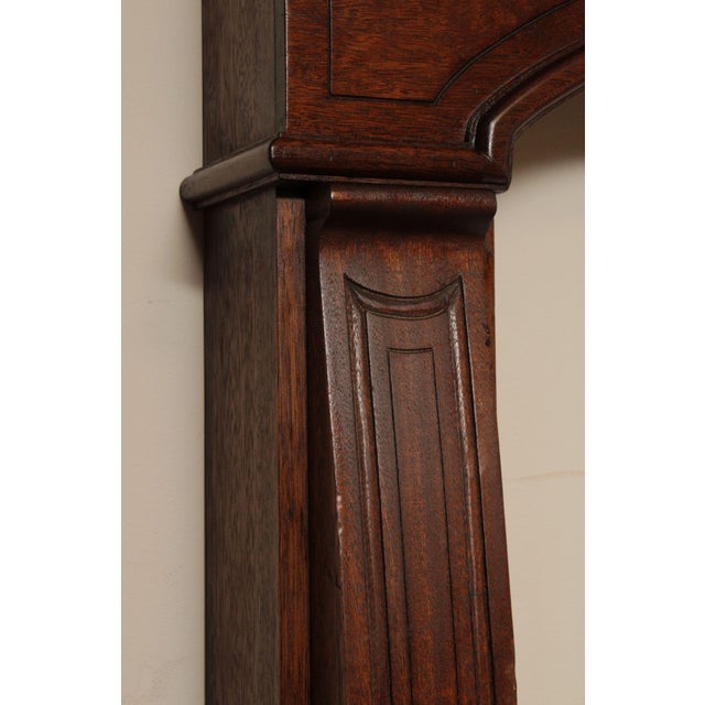 Custom Quality Mahogany Shell-Carved Fireplace Mantel | Chairish